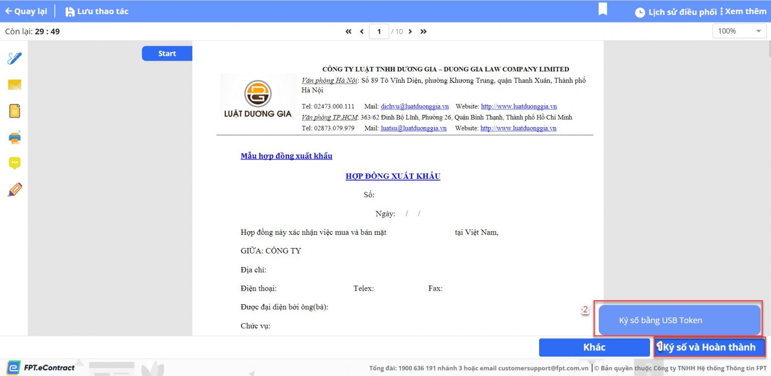 Ký tài liệu - FPT.eContract